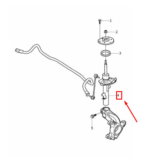 Volvo Xc60 Mk1 Front Left Shock Absorber 31340474 Genuine for sale ...