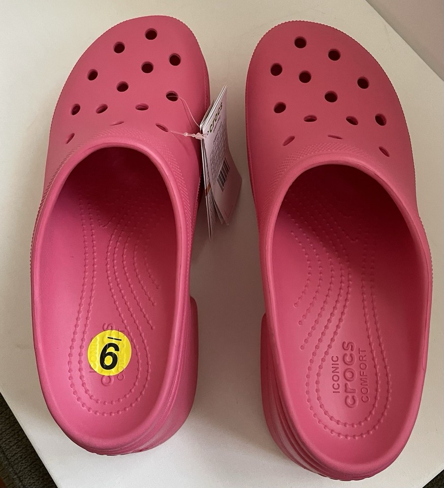Crocs Siren Clog Platform Heel Hyper Pink Size 9 NWT | eBay