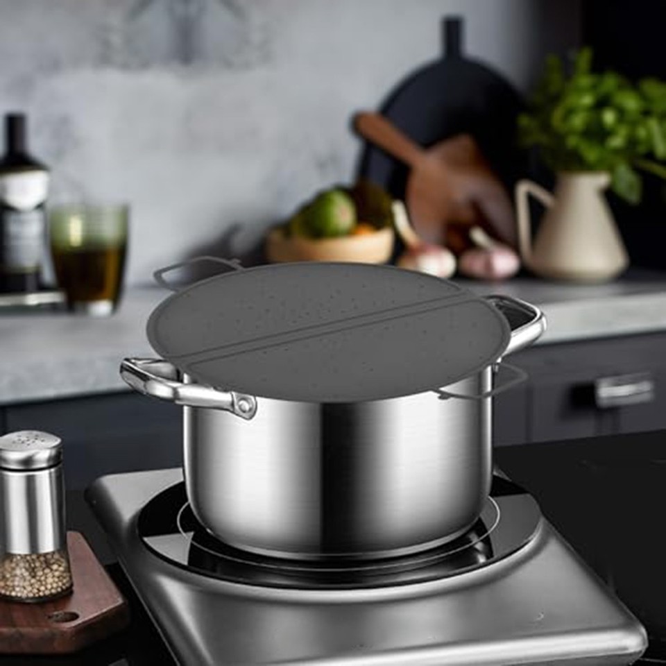 Pan Splash Guard For Frying Foldable Design Convenient Handle With Hook ...