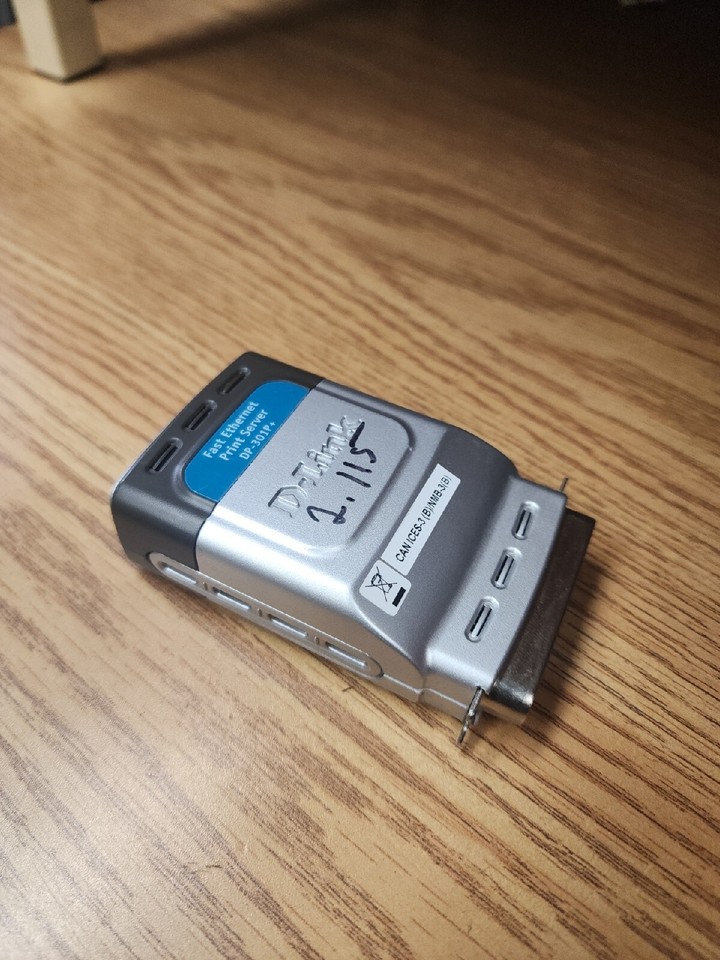 D-Link DP-301P+ Fast Ethernet Parallel Port Print Server (ac cable ...