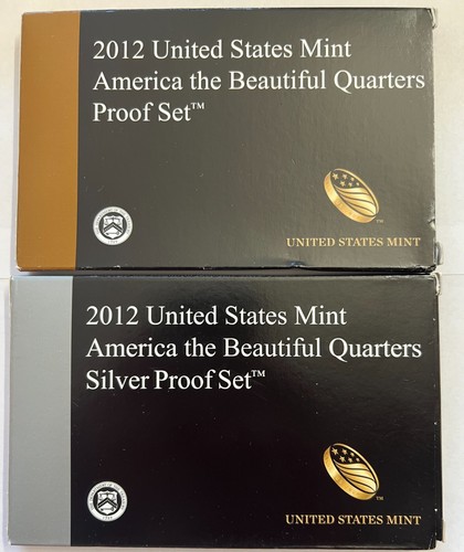2012 US MINT AMERICA THE BEAUTIFUL QUARTERS CLAD AND SILVER PROOF SETS ...
