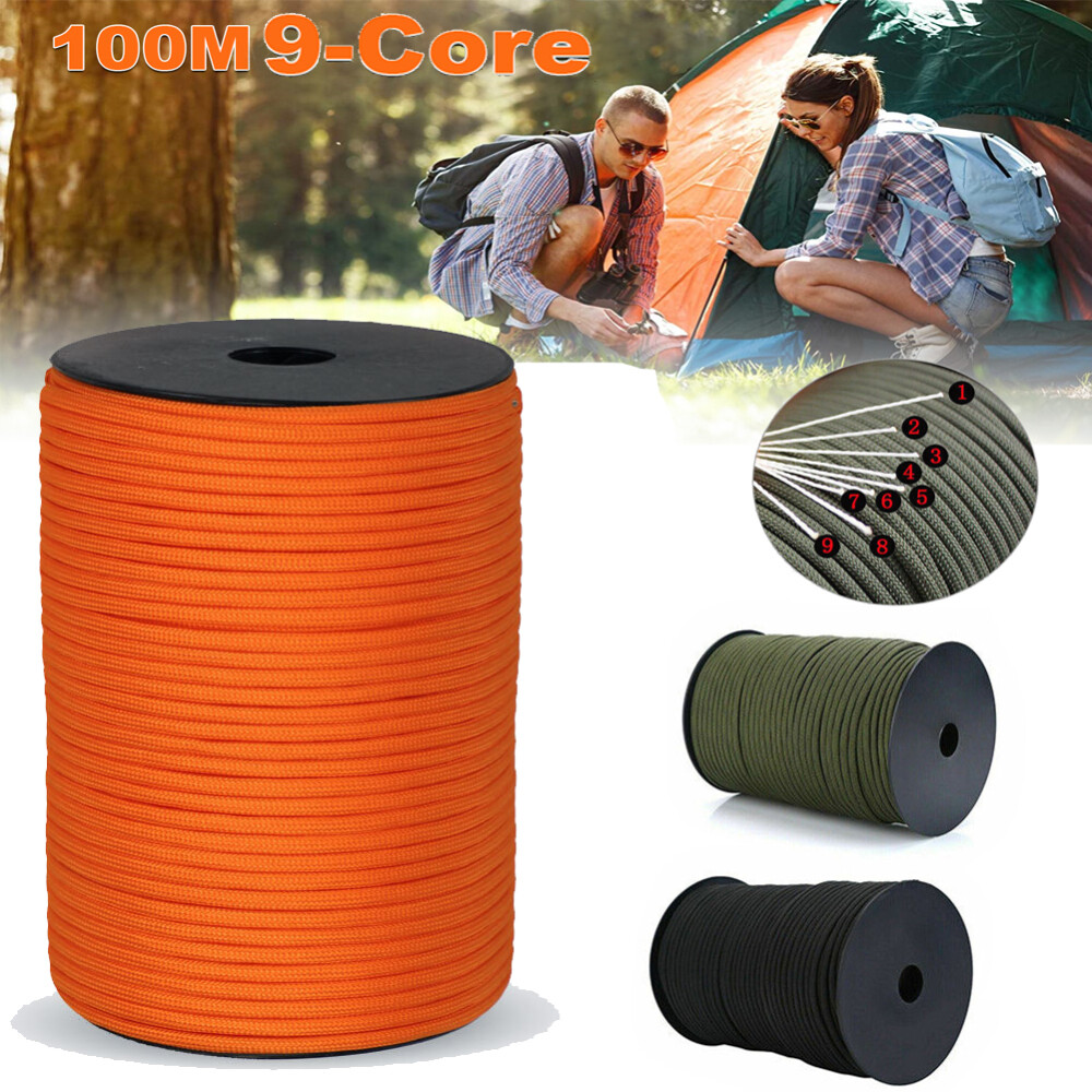 550 Paracord Parachute Cord 100m Lanyard Mil Spec Type III 9 Strand ...