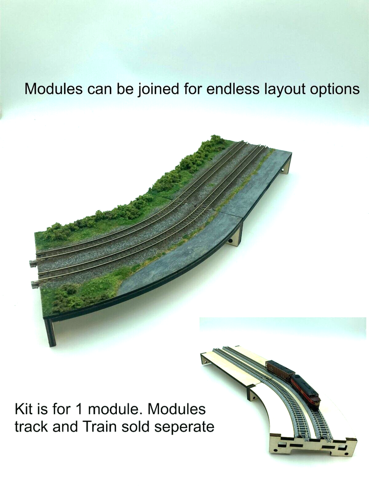 StackerMod-N model railroad module kit 248mm straight For Kato Track | eBay