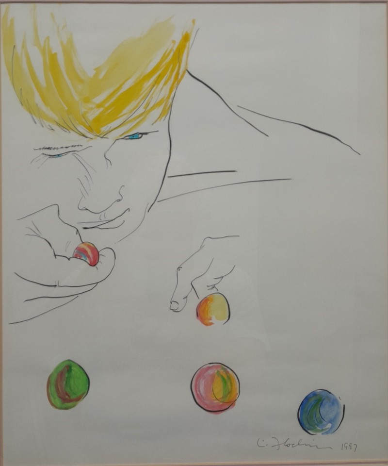 POP ART AMERICAN INK DRAWING ANDY WARHOL/ROY LICHTENSTEIN INFLUENCE ...