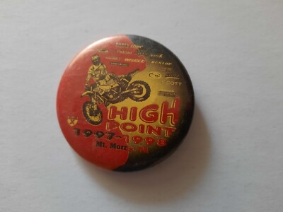 Vintage Original 1997 1998 High Point Motocross Button Pin | eBay
