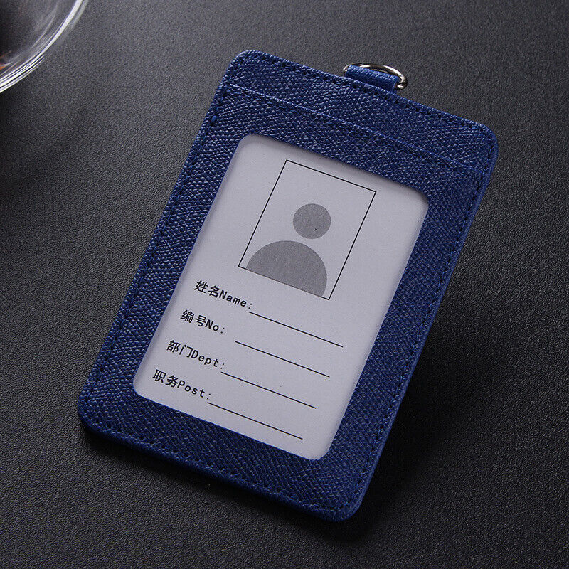Name Badges Cover ID Holder Card Cover PU Protector Case + Retractable ...