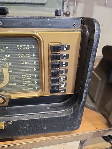 Vintage 1953 Zenith Trans Oceanic Wave Magnet H500 Radio 5H40 Works | eBay