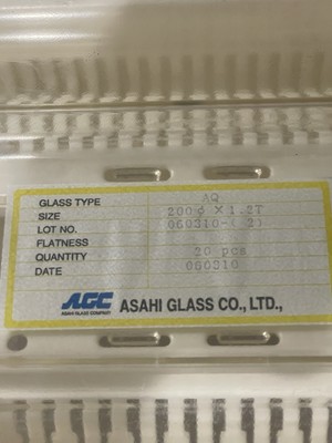 200 mm ASAHI AQ Glass Wafer, Sealed Box With 20 Wafers. | eBay