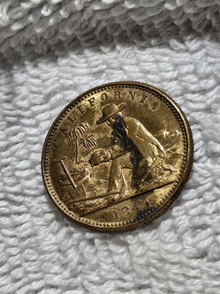Super Rare 1849 Victoria California Gold Rush Token, UNC, Possible Mule ...