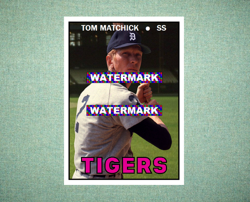 Tom Matchick Detroit Tigers 1967 Style Custom Baseball Art Card | eBay