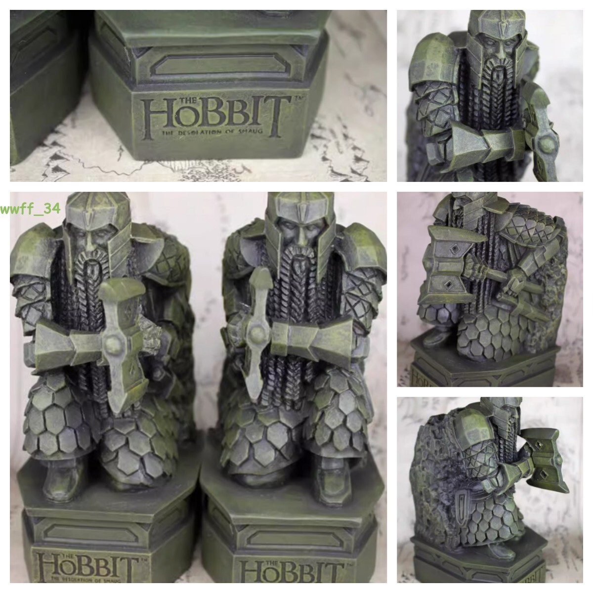 NEW Bookends The Lonely Mountain Smaug Hobbit Lord of The Rings Dwarf ...