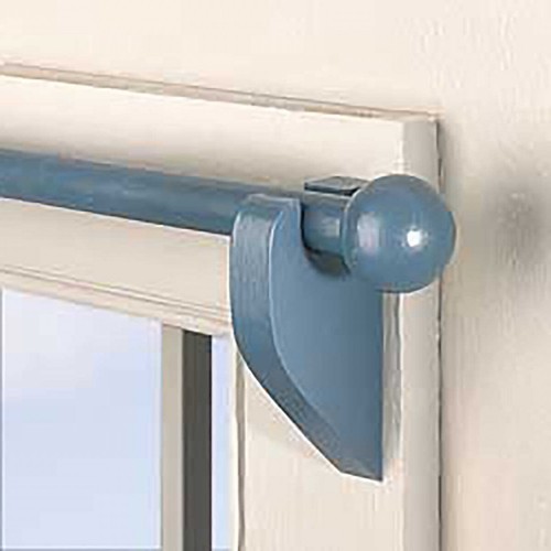 Pair of Blue Curtain Rod Finials Country Blue Pine Ball 3/4" Finial | eBay