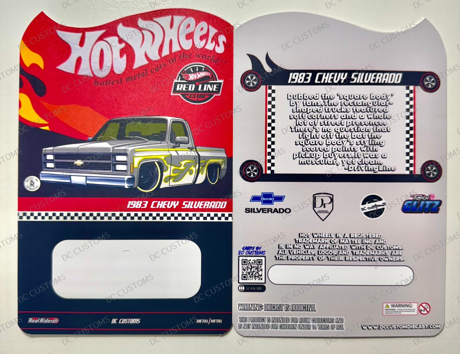 Custom Card For HW 5 Pack Flames, for ‘83 Chevy Silverado | eBay