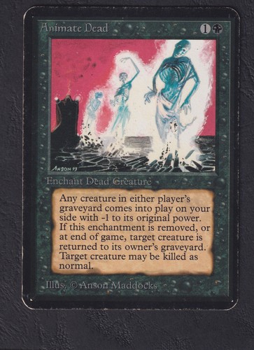Magic MTG - Animate Dead - Alpha - PLAYED - EN | eBay