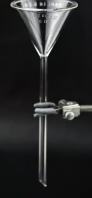 Corning Pyrex Glass 65mm ID 60° Angle Long Stem Filling Funnel No. 6140 ...