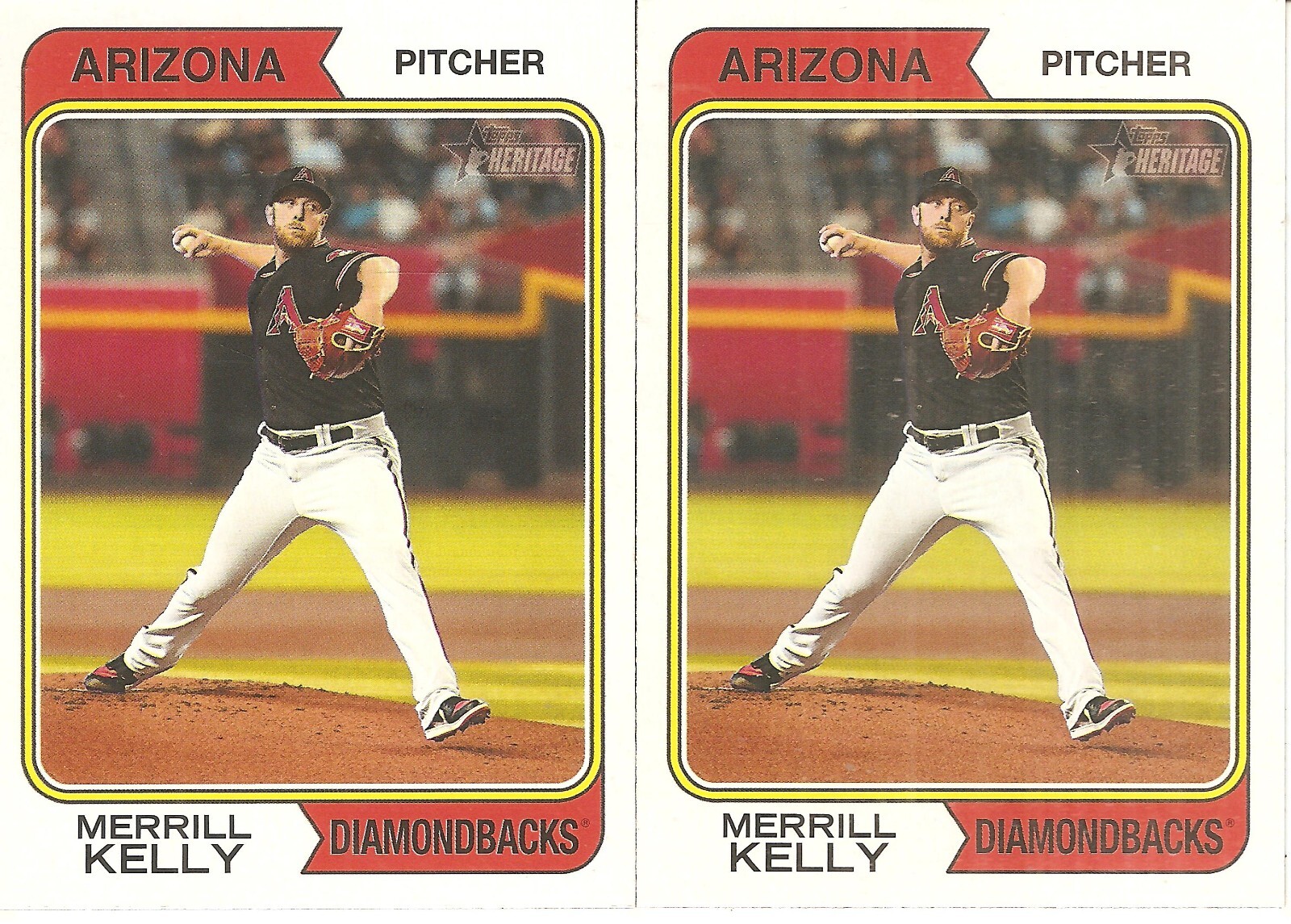 2 CARD 2023 TOPPS HERITAGE MERRILL KELLY BASEBALL CARD LOT #199 | eBay