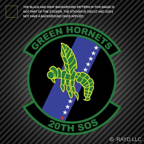 20th SOS Green Hornets Insignia Sticker Die Cut Vinyl special operation ...