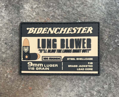 Bidenchester 9mm Lung Blower PVC Morale Patch | eBay