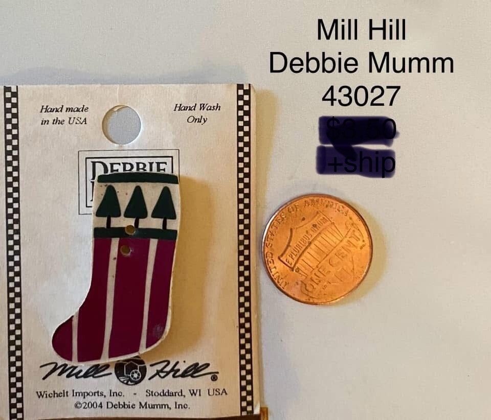 Mill HIll Debbie Mumm Christimas Buttons Handmade & Painted Ceramic | eBay