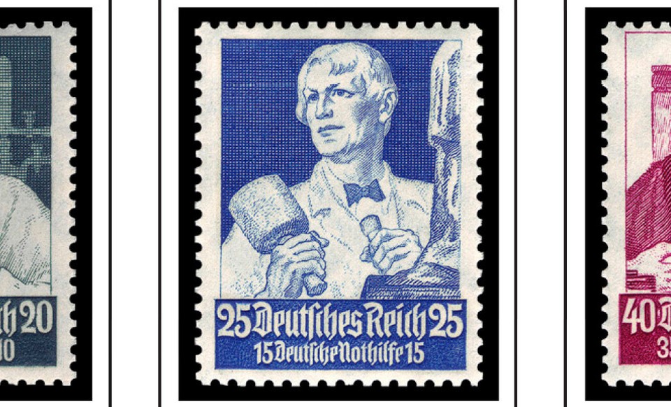 COLOR PRINTED GERMANY III REICH 1933-1945 STAMP ALBUM PAGES (43 illustr ...