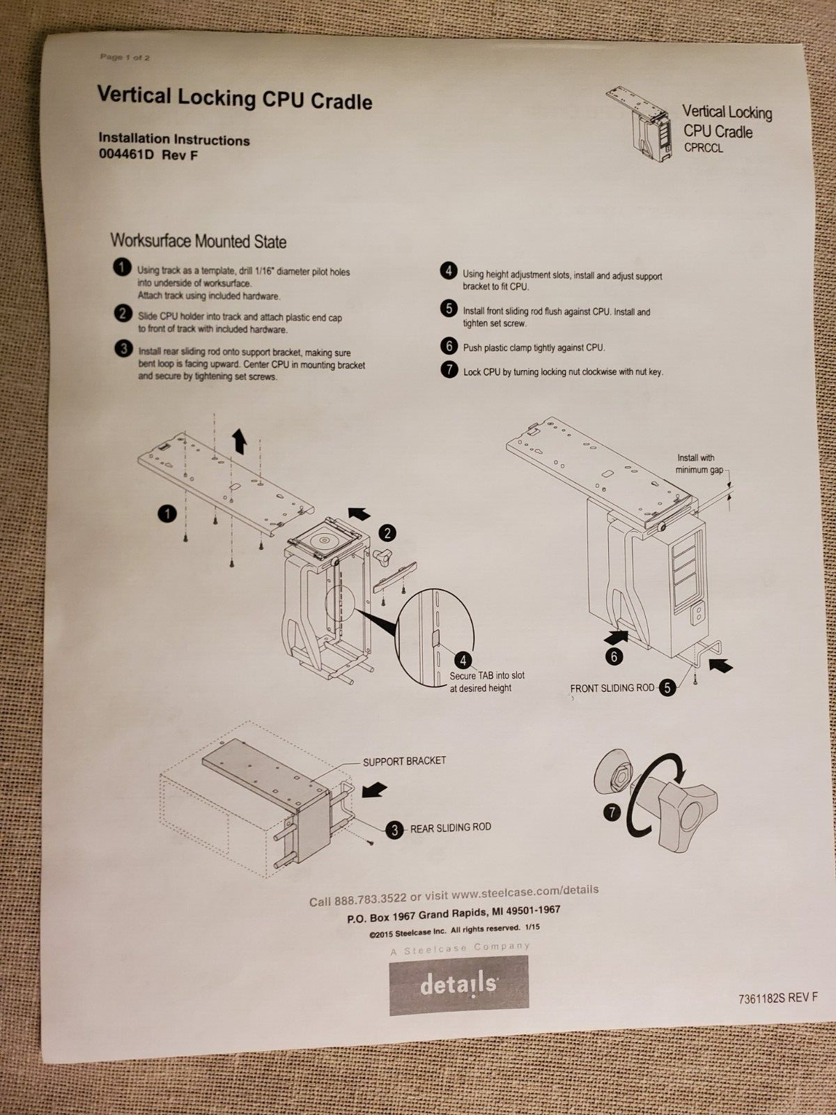 Details | CPRCCL | Vertical Locking CPU Cradle Hanger Holder | eBay