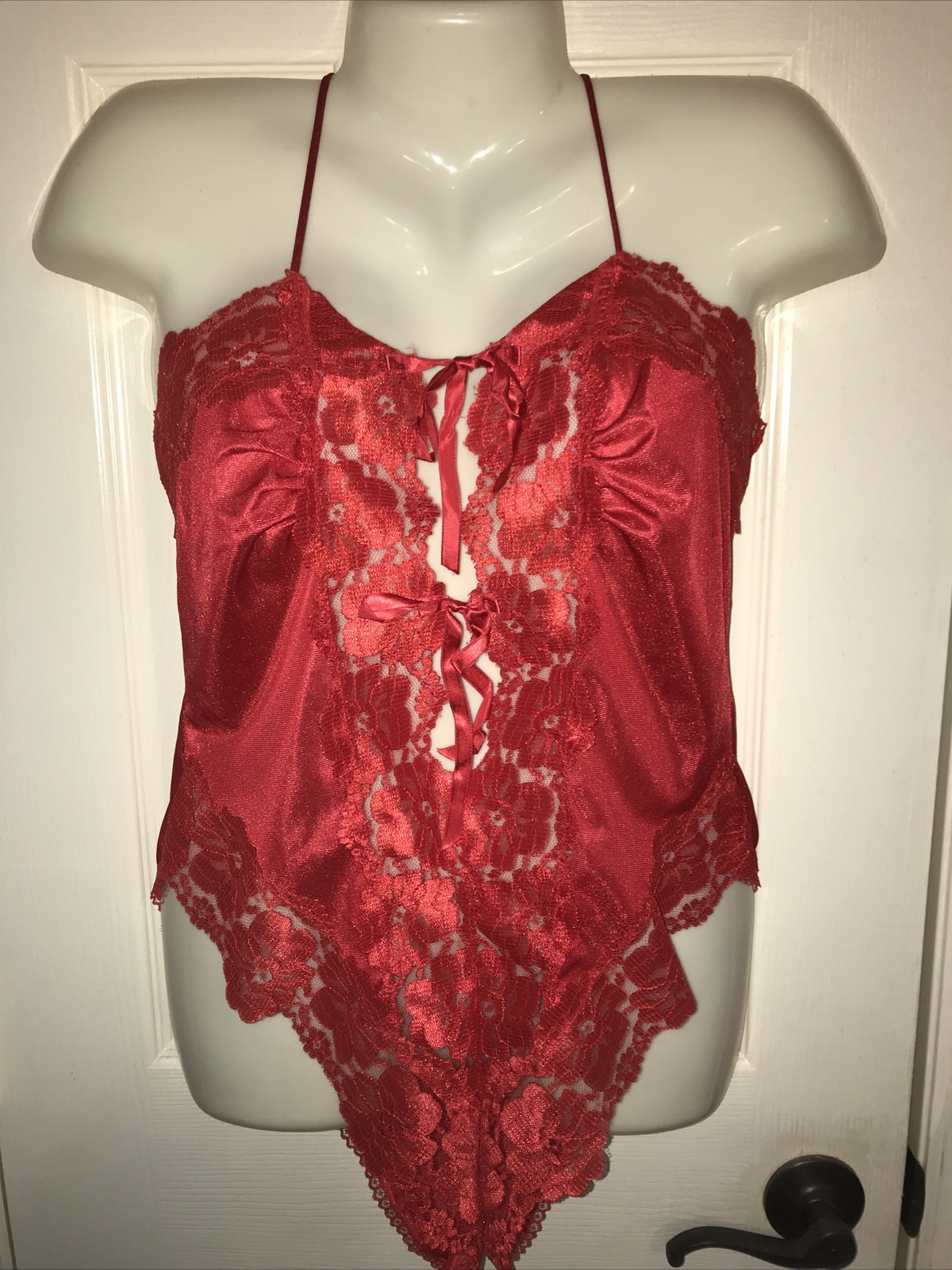 VINTAGE~TED BETTY SISSY LACE TEDDY~Nylon One Piece SLIP ROMPER WOMANS ...