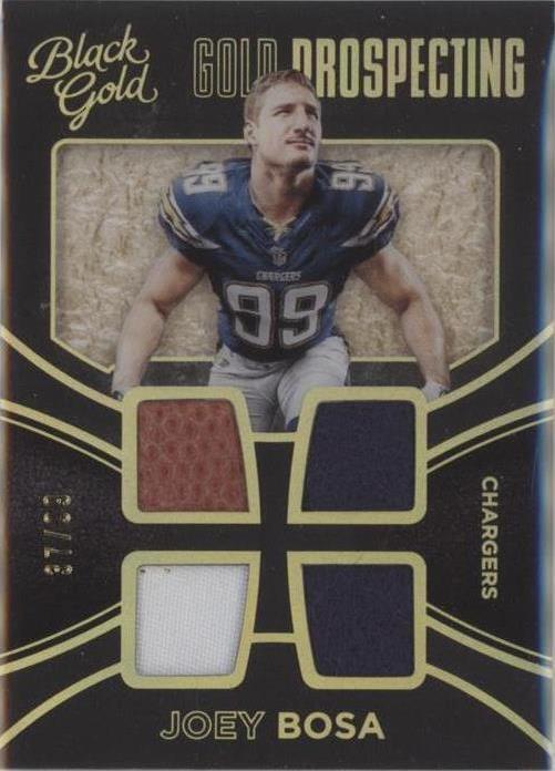 2016 Panini Black Gold - Gold Prospecting Quad Materials Joey Bosa # ...