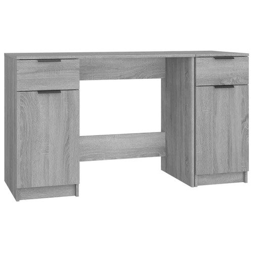Schreibtisch Mit Beistellschrank Grau Sonoma Spanplatte 8720287123743 | eBay.de