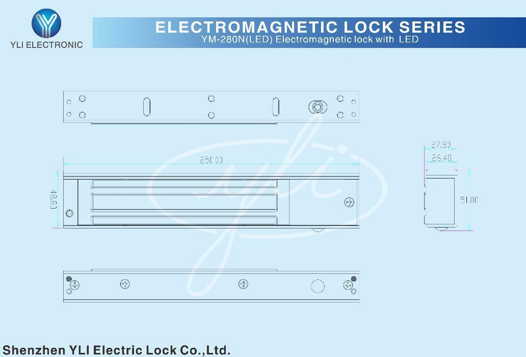 YLI YM-280N(LED) 280Kg/600lbs Single Door Electric Magnetic Lock | eBay