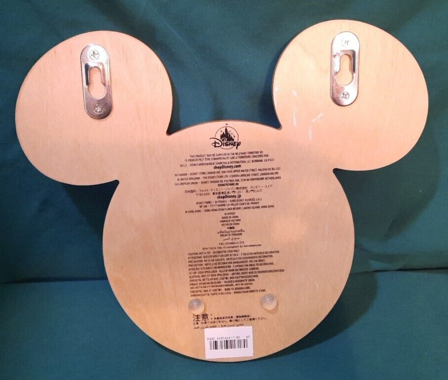 Disney Parks Mickey Mouse Head Icon Wood 2 Peg Hanger/ Holder NWT | eBay
