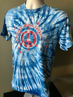 Flyball Flower Power Tye Dye PEACE LOVE & FLYBALL MEDIUM T-shirt | eBay