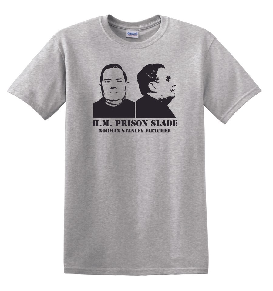 PORRIDGE-NORMAN STANLEY FLETCHER HM PRISON SLADE Heavy Cotton T-shirt ...