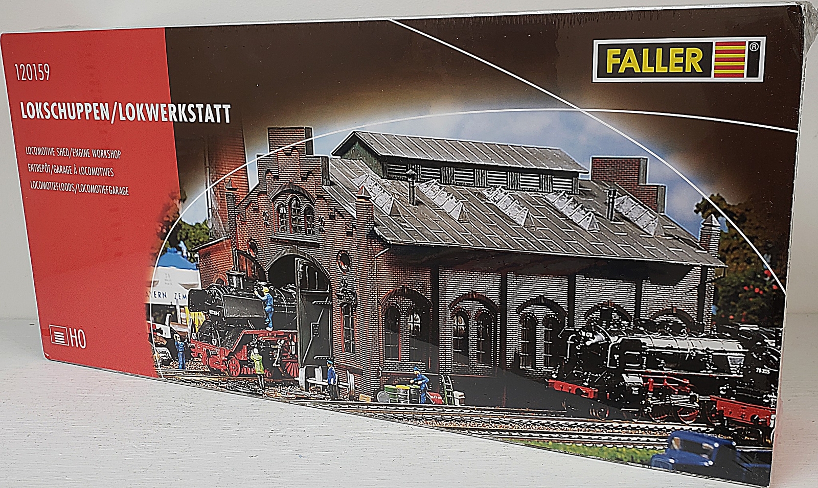 FALLER #120159 HO 1/87 Scale KIT Large Brick Locomotive Shed, Engine ...