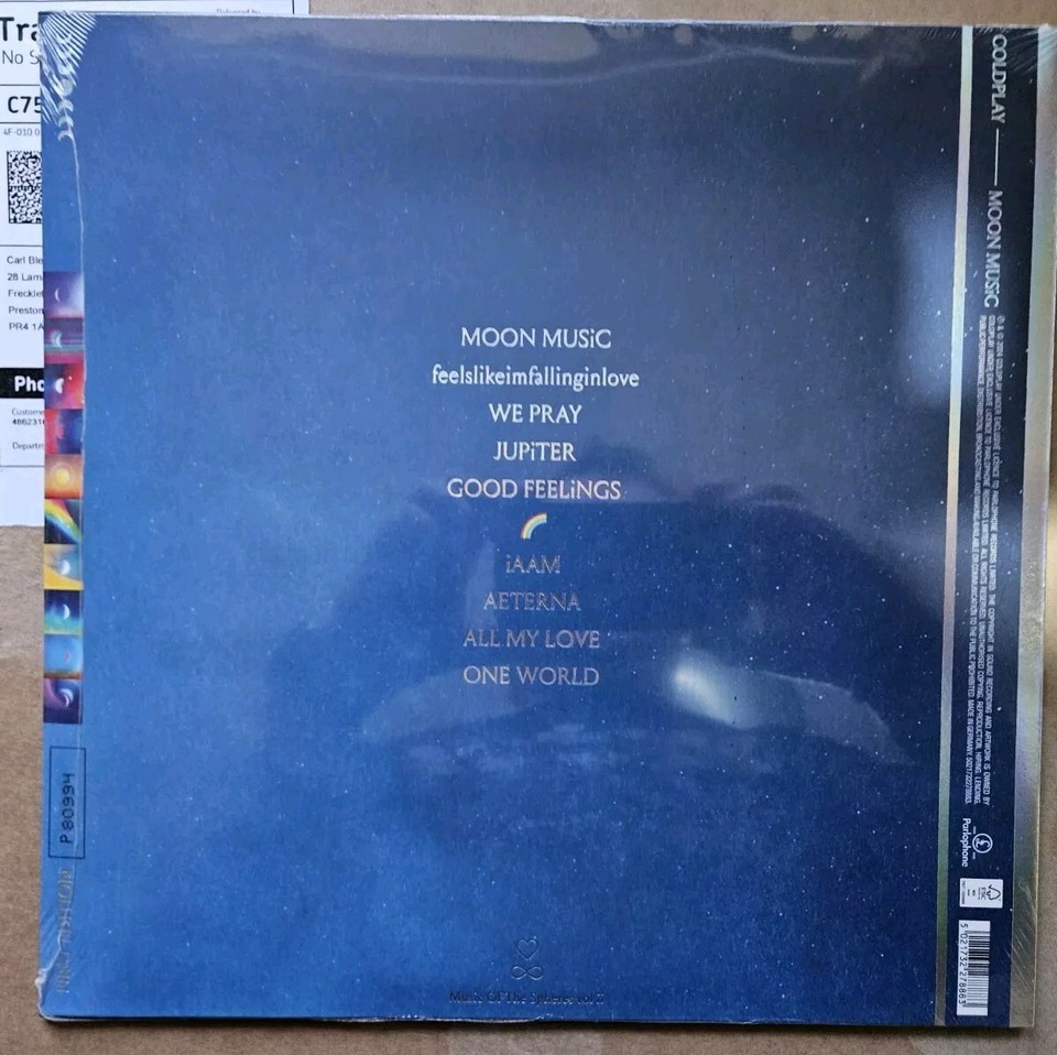 Coldplay Moon Music Ecorecord LP & Notebook CD Bundle with signed ...