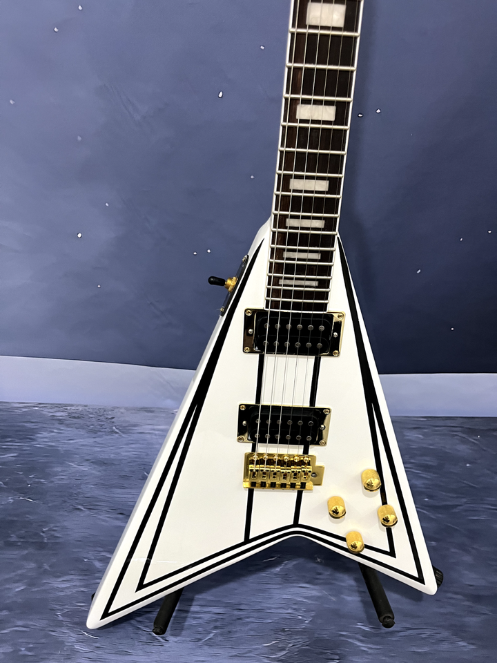 New Factory Customization Electric Guitar Randy Rhoads V Flying White ...
