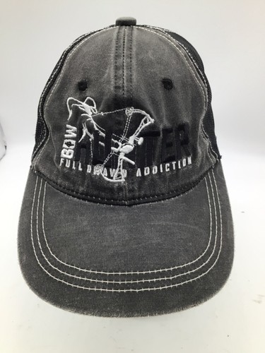 Full Drawn Addiction (Archery) Black Adjustable Mesh Back Baseball Cap ...
