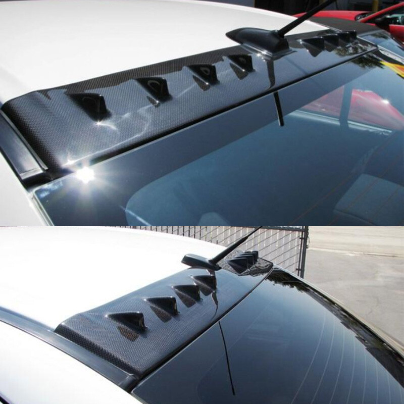 Dry Carbon Fiber Roof Spoiler Tail Lip Wing Bar For Mitsubishi Lancer ...