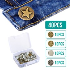 Jeans Button 40 Sets Metal Tack Buttons Replacement Kit Repair for ...