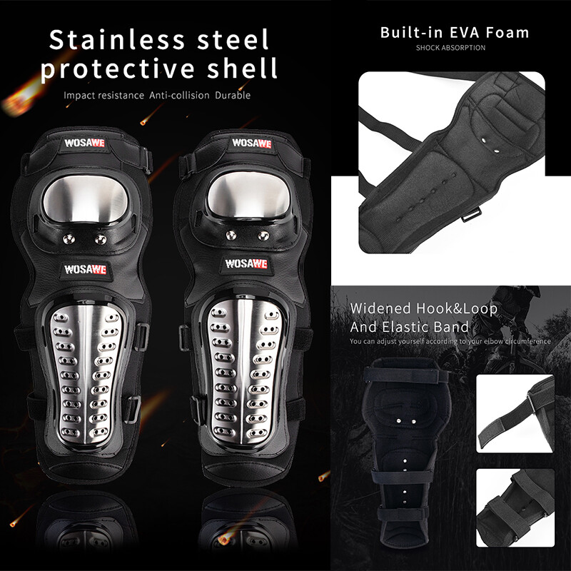 WOSAWE Motorcycle Knee Elbow Pads Protective Guards ATV Racing Sports ...