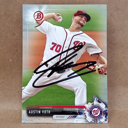2017 Bowman Prospects #BP60 Austin Voth SIGNED Washington Nationals ...