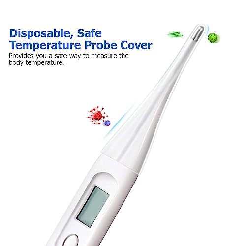 100 Pack Disposable Digital Thermometer Probe Covers Temperature Sheath ...