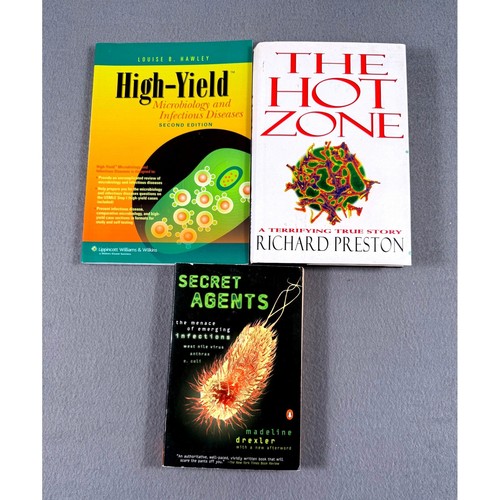 Infectious Disease Books Lot The Hot Zone High Yield Microbiology ...