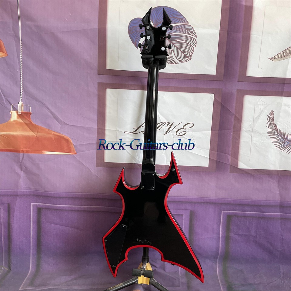 Black BC Rich Warbeast Electric Guitar 6 String Strings Through Body HH ...