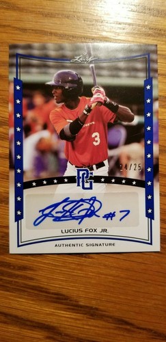 2014 Leaf Perfect Game Showcase Autographs Blue #ALF1 Lucius Fox Jr. | eBay