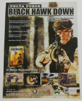 Delta Force Black Hawk Down Print Ad PROMO Art Poster PC Gaming ...