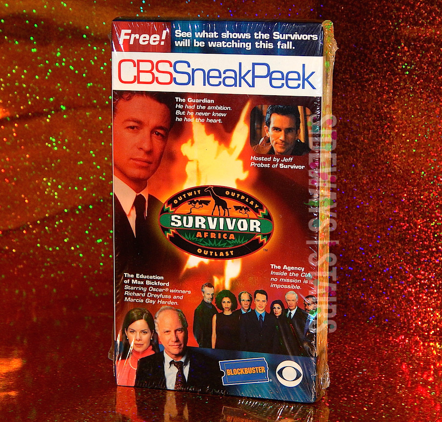 2001 CBS SNEAK PEEK VHS Blockbuster Video survivor CSI amazing race ...