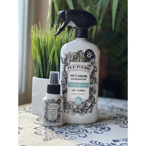 Pet-Pourri Odor Air + Fabric Odor Eliminator Spray, With FREE 1.4oz ...