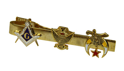 6030855 Tiebar Neck Tie Clasp Mason Shrine 33° Shriner Tack Pin Clip ...