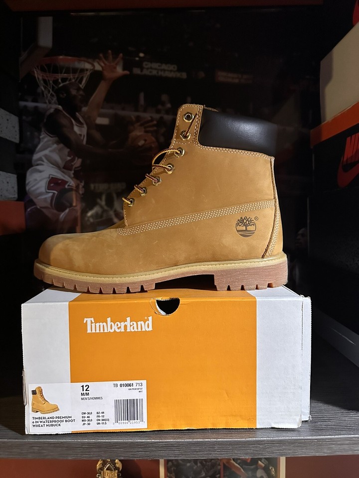 Timberland Premium Waterproof Men Boots Size 12 (Wheat Nubuck ...