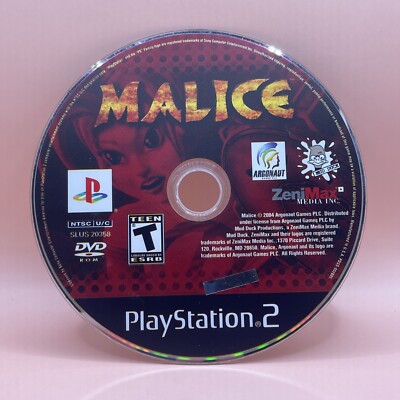 Malice (2004, Sony PlayStation 2 PS2) Disc Only! (a1) 93155124301| eBay